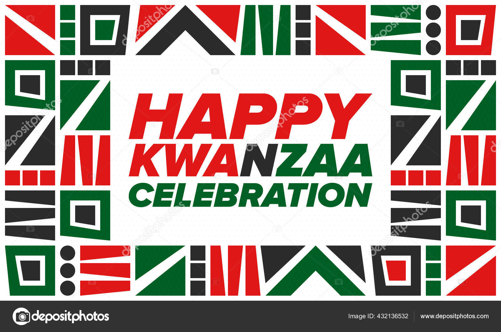 Kwanzaa Happy Celebration African African American Culture Holiday ...