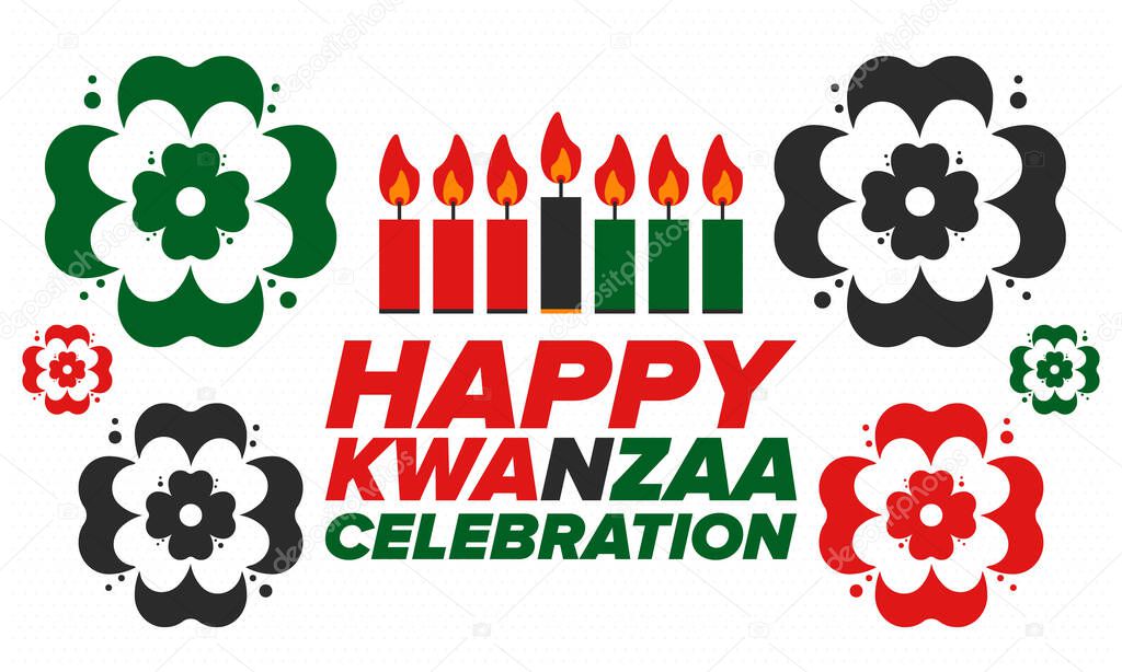 Kwanzaa Feliz Celebración. Fiesta de la cultura africana y ...