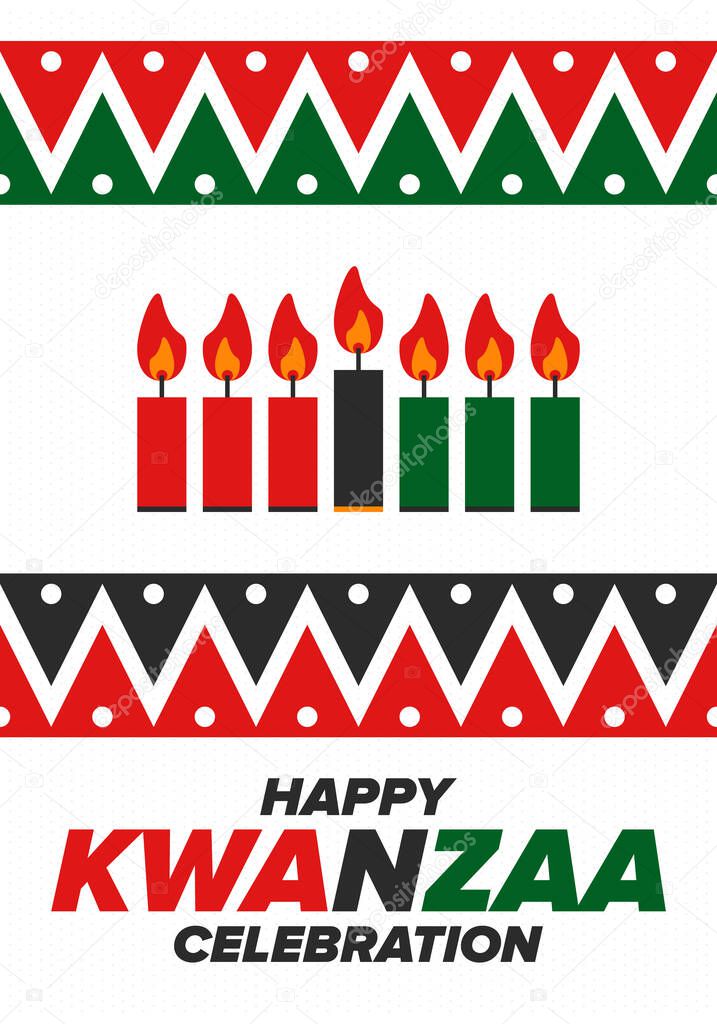 Kwanzaa Feliz Celebración. Fiesta de la cultura africana y ...