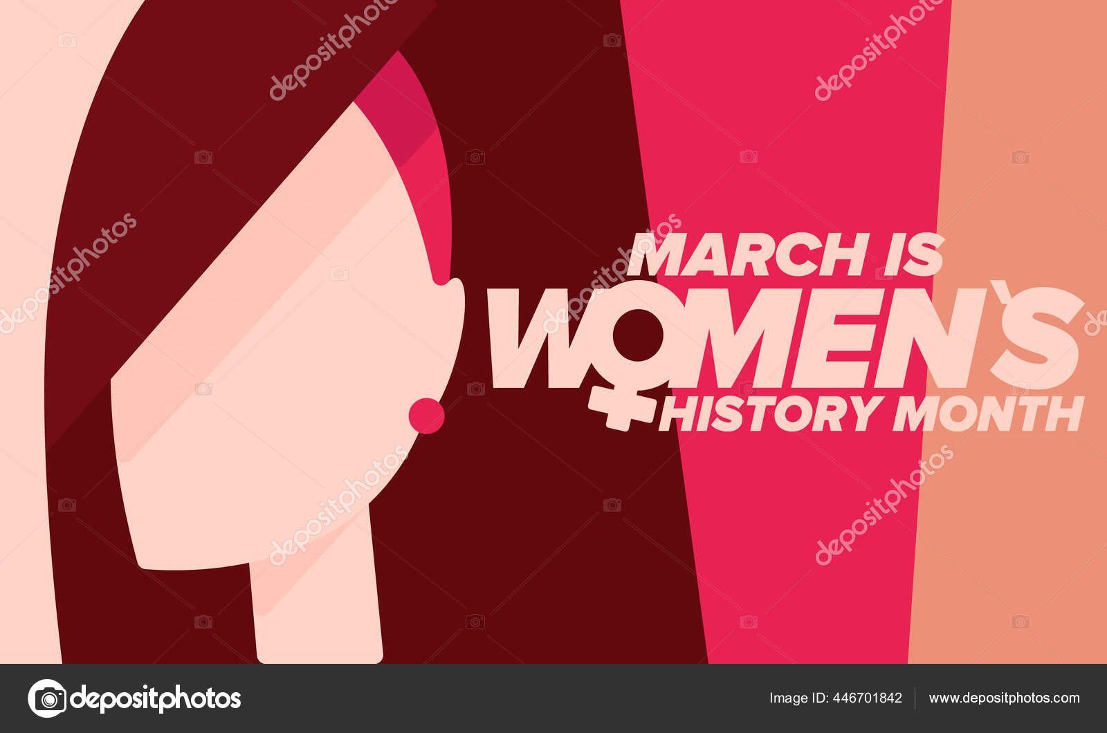 Women's History Month Celebrated Annual March Mark Womens Contribution ...