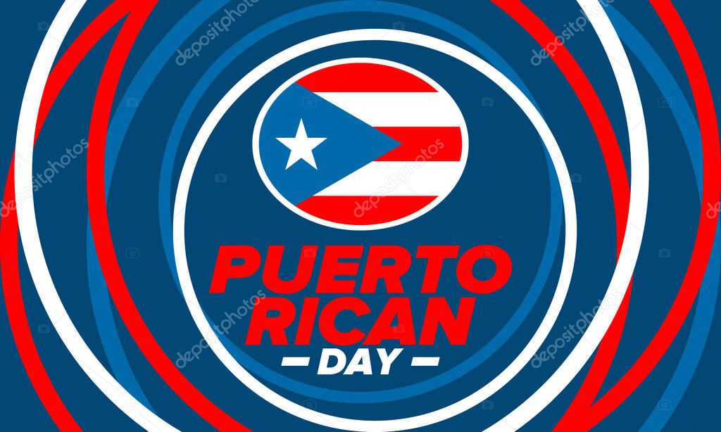 Día de Puerto Rico. Felices fiestas nacionales. Festival y desfile en ...