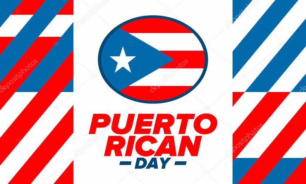 Día de Puerto Rico. Felices fiestas nacionales. Festival y desfile en ...