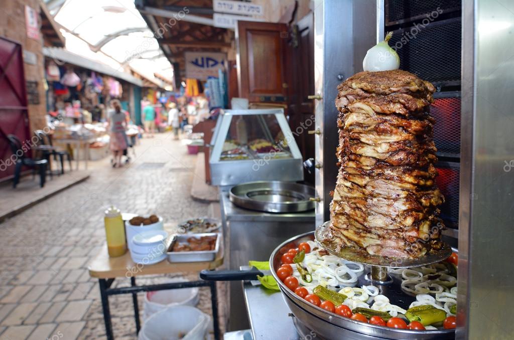 Shawarma on display at acre old market – Stock Editorial Photo ...