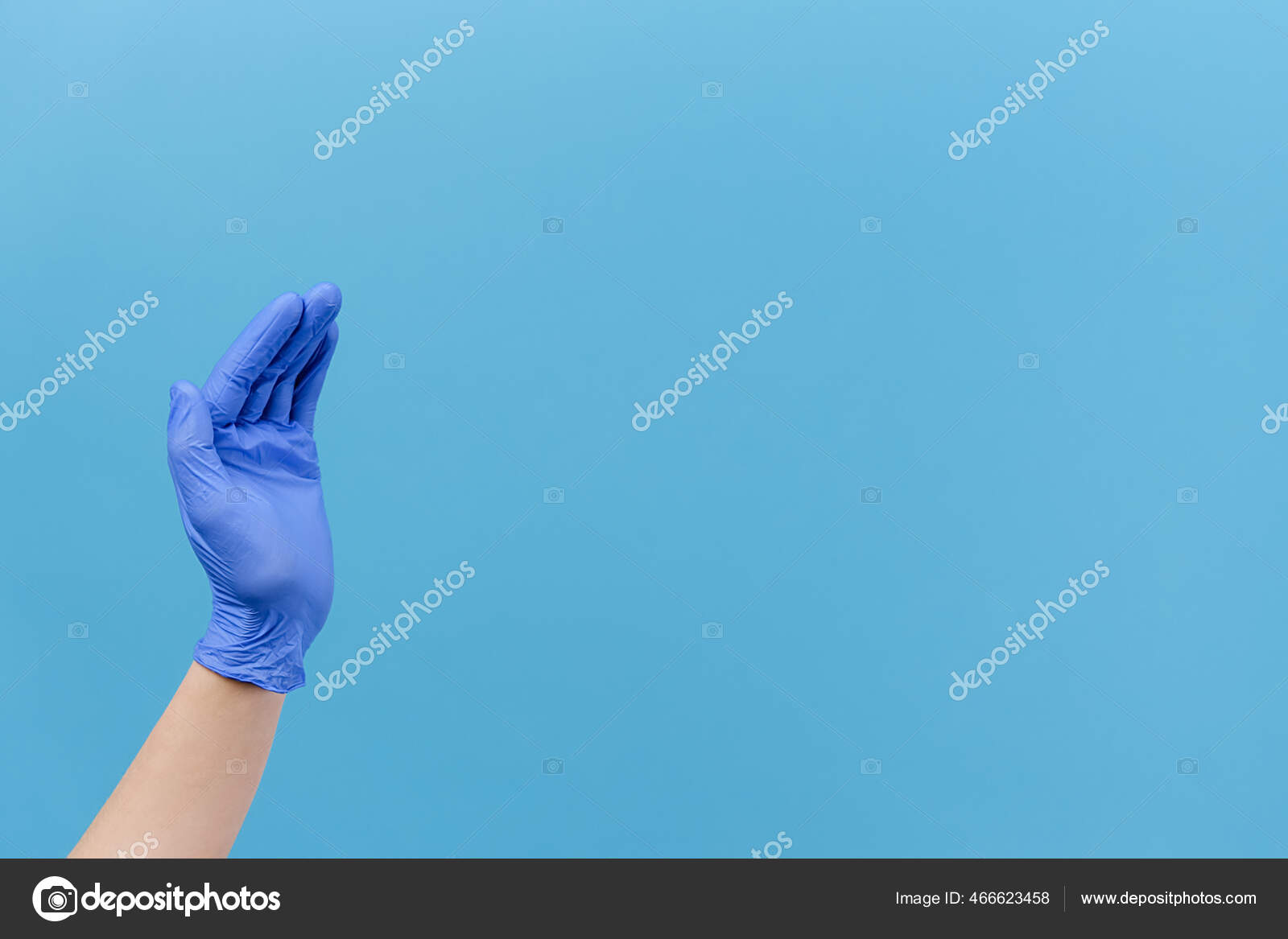 Close Unrecognizable Young Man Bending Hand Fingers Fast Wears Medical ...
