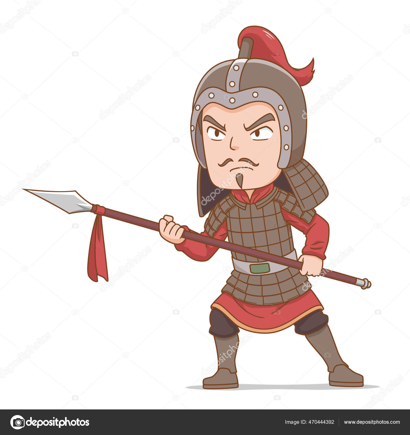 Cartoon Character Ancient Chinese Soldier Stock Vector by ©lek_suwarin ...