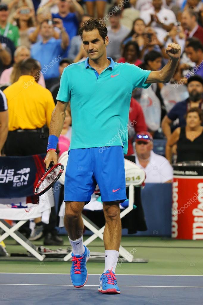 Grand Slam champion Roger Federer celebrates victory after third round ...