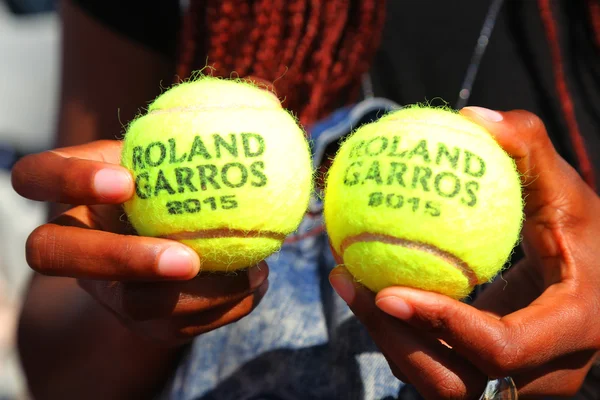 Babolat Roland Garros 2015 tennis ball at Le Stade Roland Garros in ...