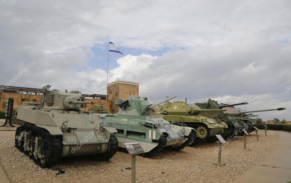 Light tanks with an American made light tank M5A1 Stuart in front on ...