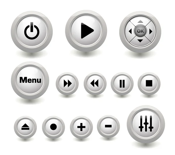 Tv control buttons Vector Art Stock Images | Depositphotos