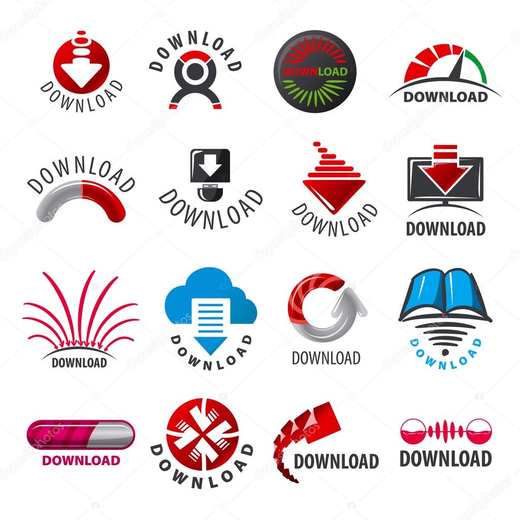 Grande conjunto de logotipos vetoriais para download Vetor de ...