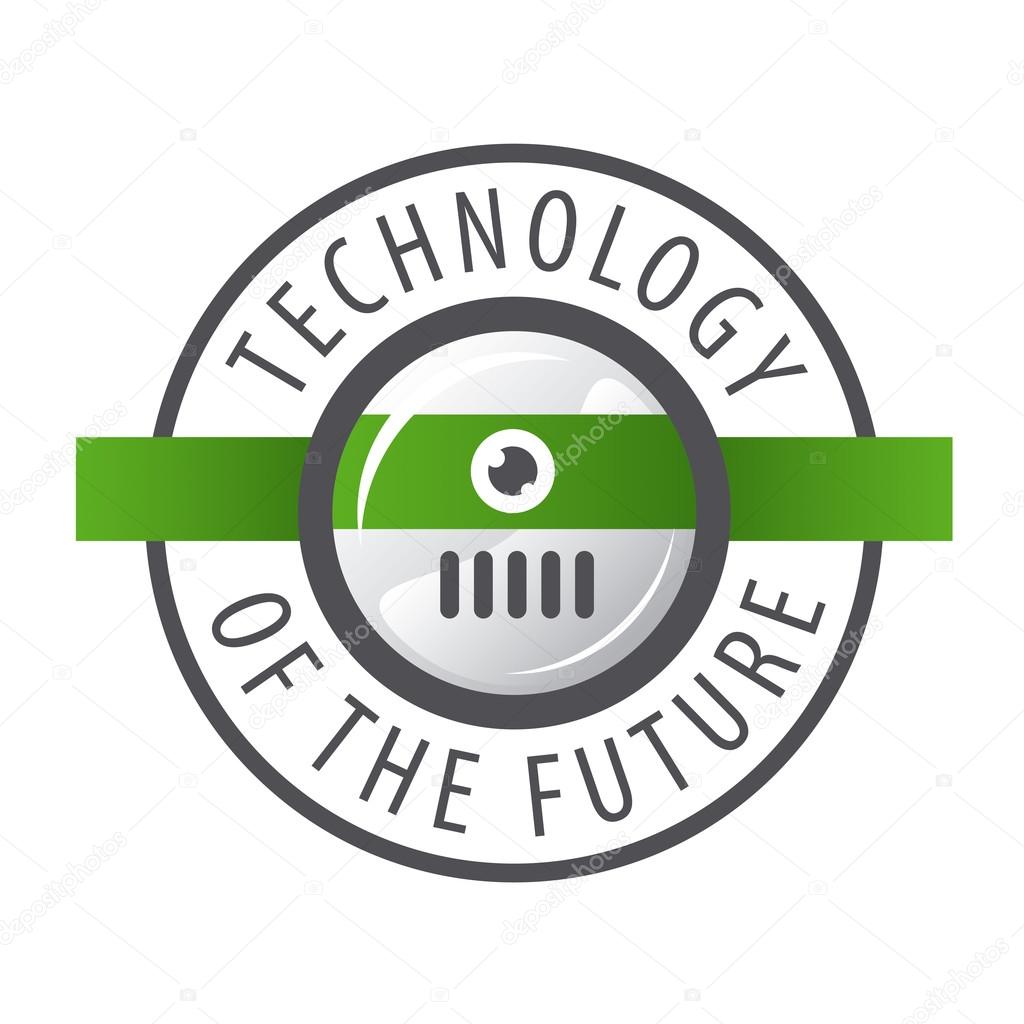 Vector logo round robot with eye Stock Vector by ©artbutenkov 75718757