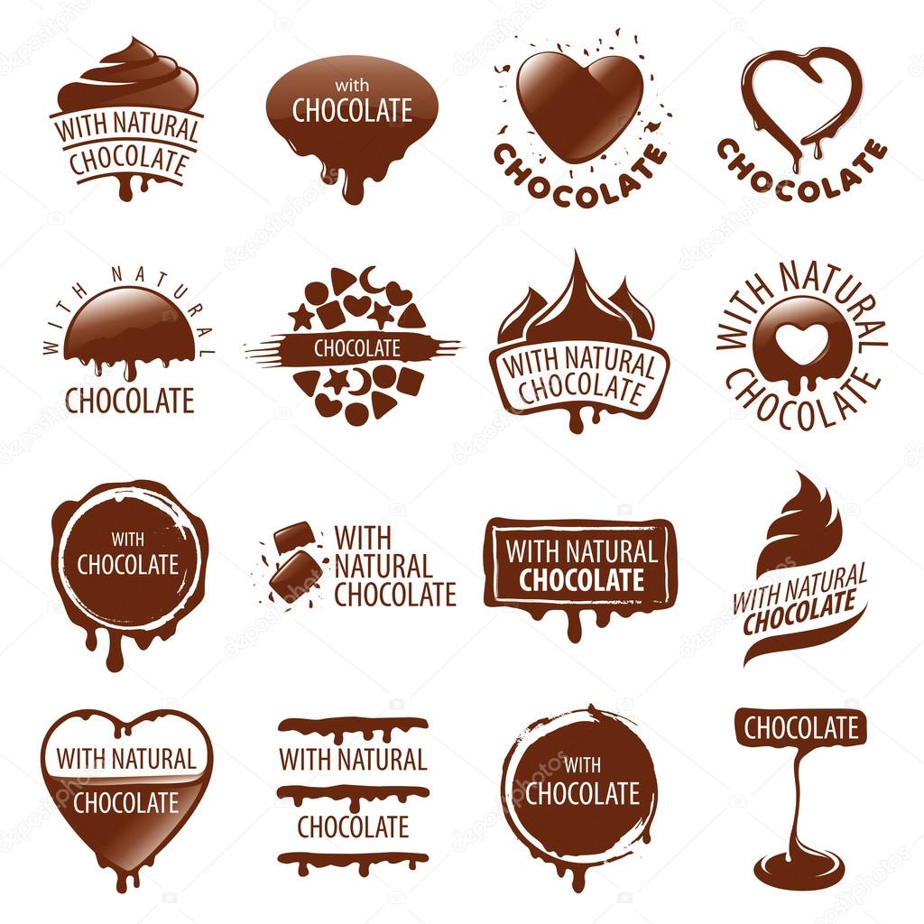 Large set of vector logos chocolate premium vector in Adobe Illustrator ... Large set of vector logos chocolate premium vector in Adobe Illustrator ...