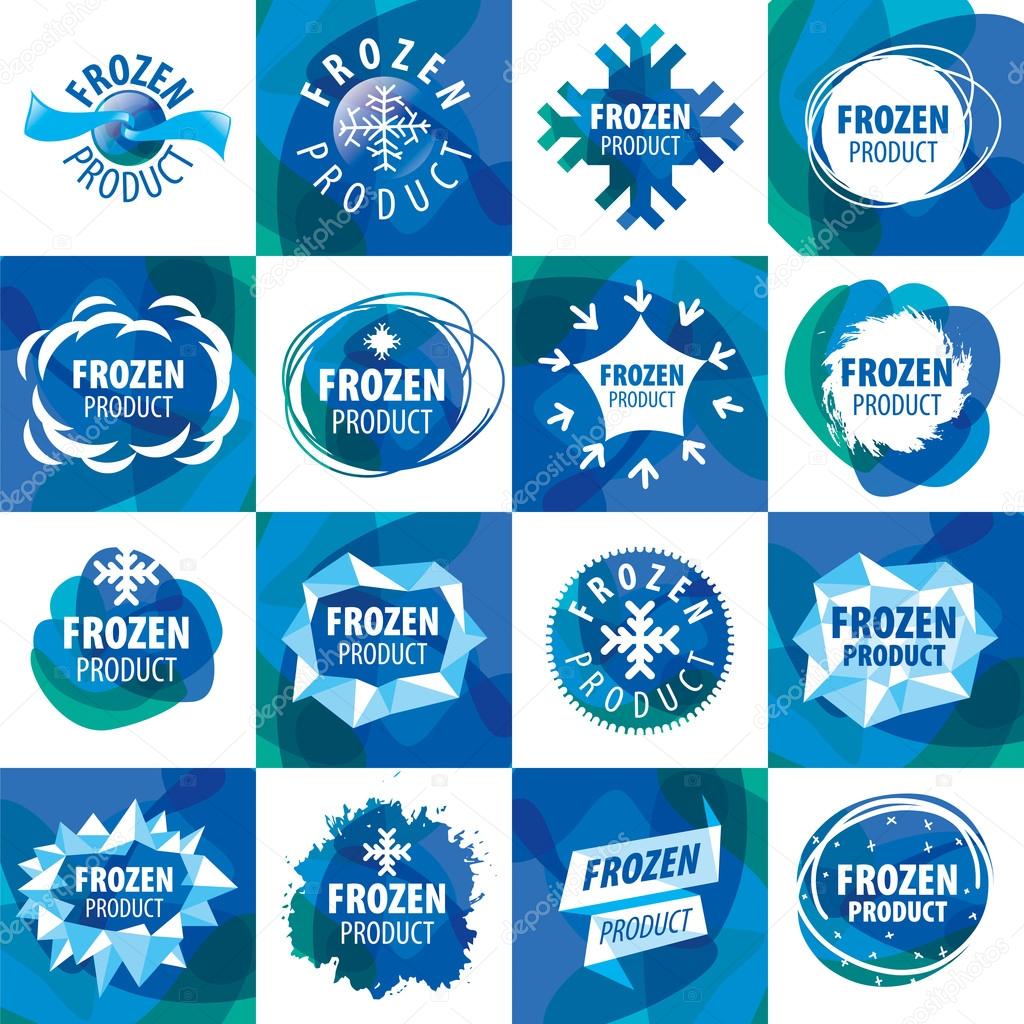 Large set of vector logos for frozen products Stock Vector Image by ...