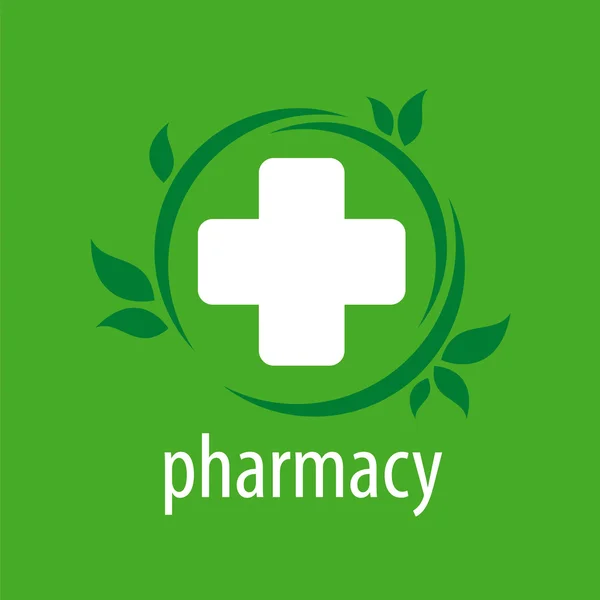 logotipo del vector para las farmacias sobre un fondo verde 2024