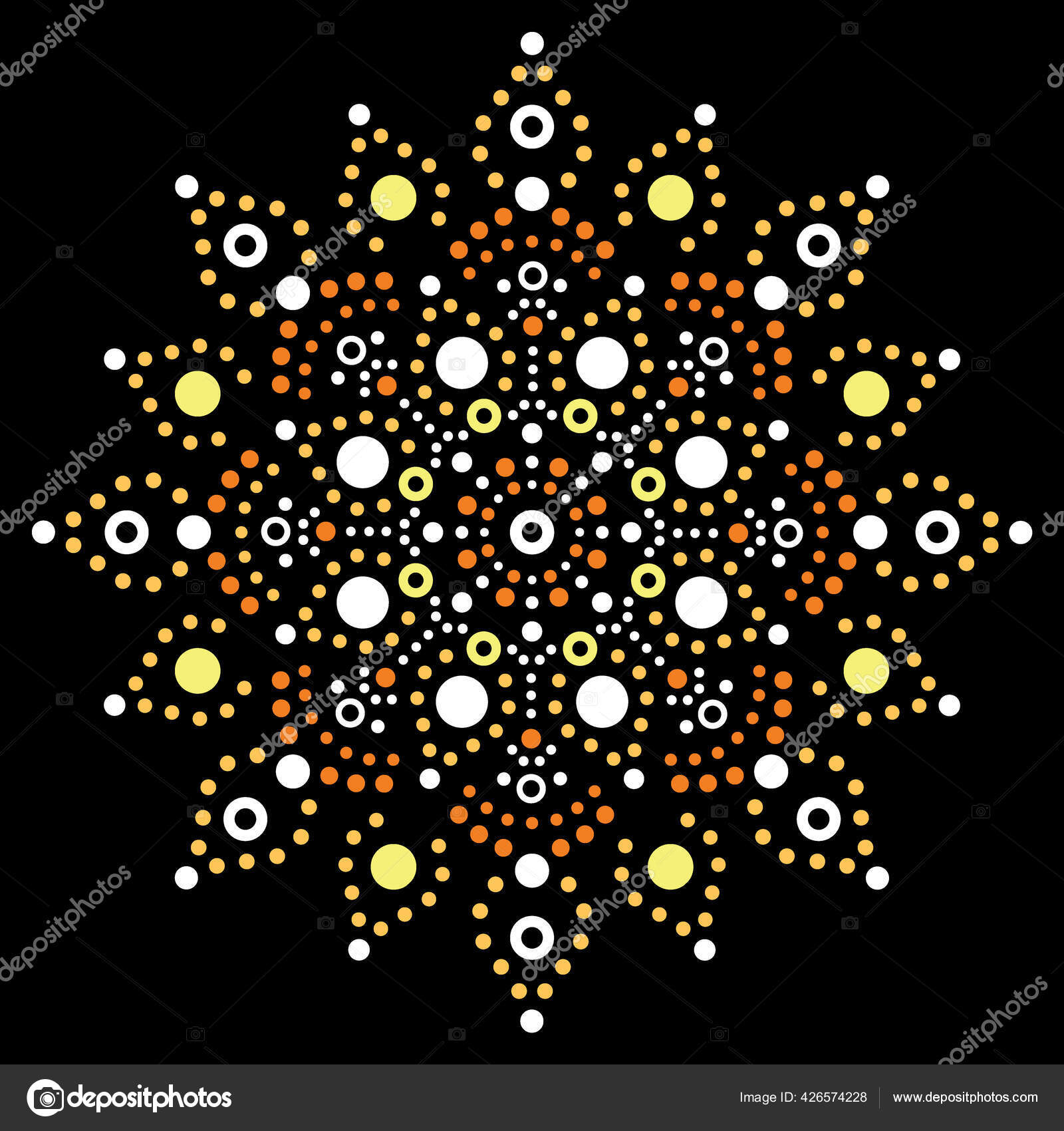 Australian Mandala Dot Painting Ethnic Vector Design Aboriginal Decorative Boho Stock Vector ...