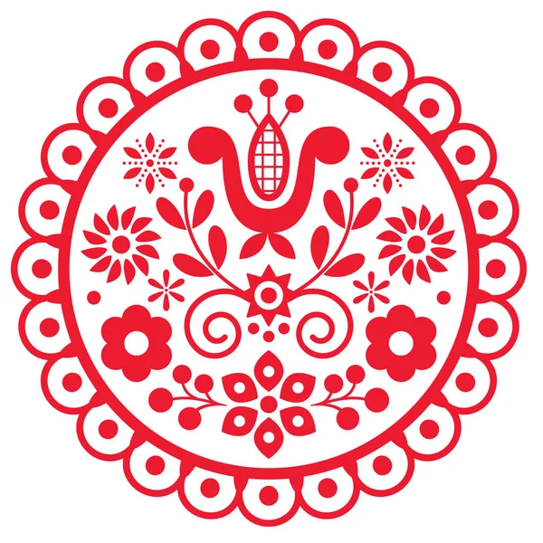 Polish Folk Art Vector Seamless Long Horizontal Embroidery Pattern ...