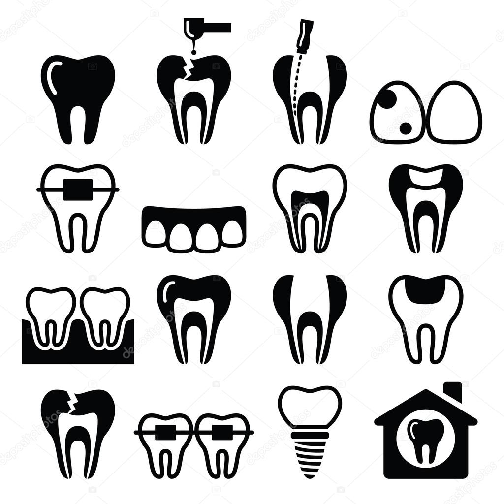 Tooth , teeth, dental clinic vector icons set — Stock Vector © RedKoala ...