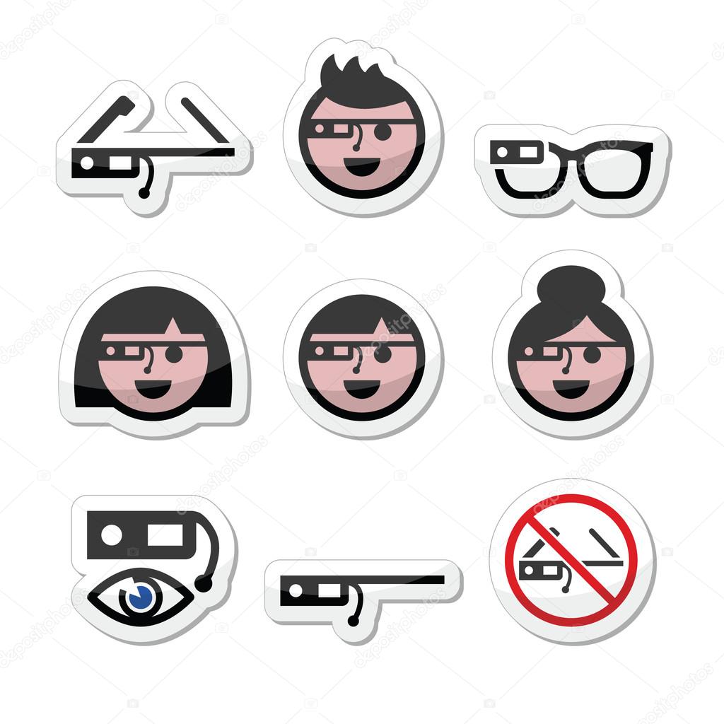 Google glass vector labels set Stock Vector Image by ©RedKoala #81636052