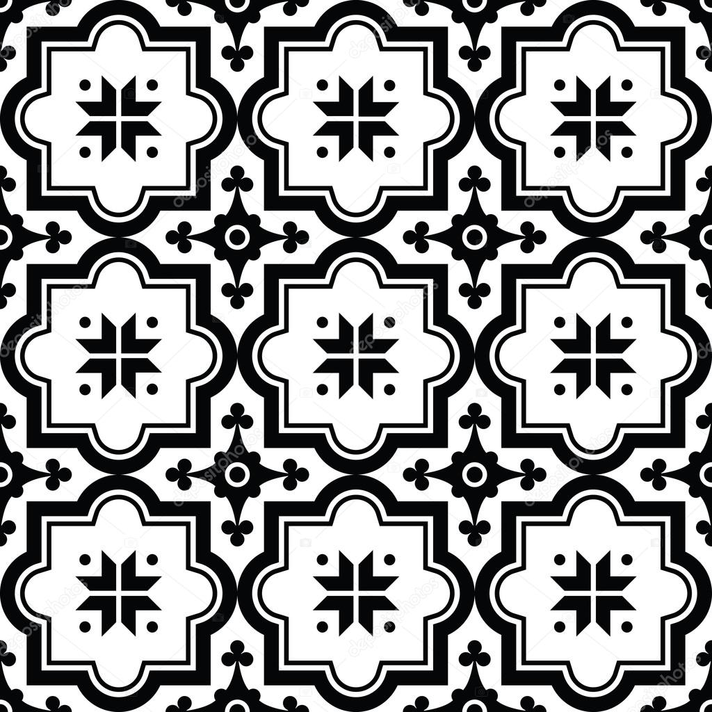 Moroccan Patterns Black And White