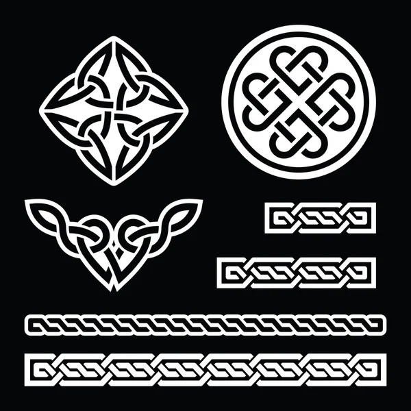 Celtic Irish green patterns and knots - vector, St Patrick's Day ...