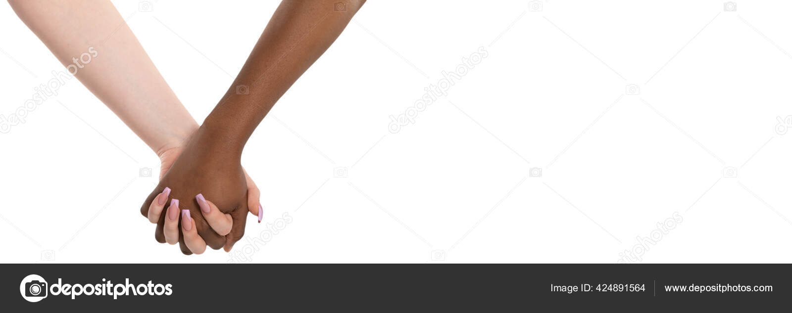 Two hands in a cordial embrace. Handshake. Two women holding hands. Two ...