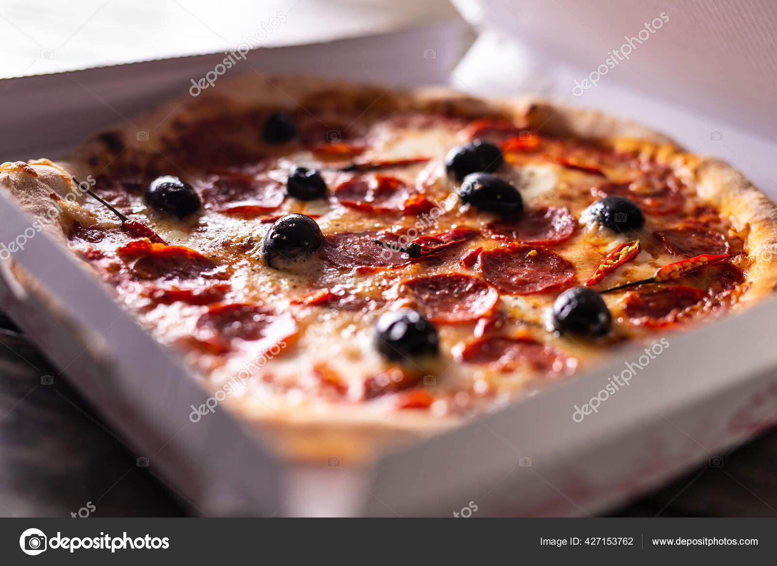 Pizza Cardboard Box Table Ready Customer Pizza Delivery Service ...