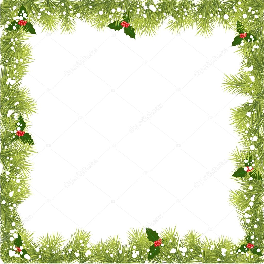 Christmas Fir Tree Border Stock Vector by ©robisklp 90360294
