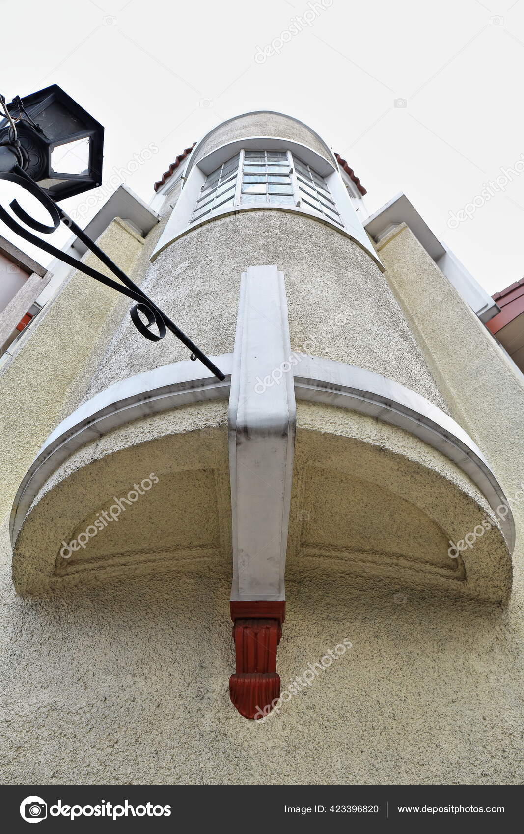 Paned Bay Window Chamfer Art Deco Style Ornation Facade Commercial ...