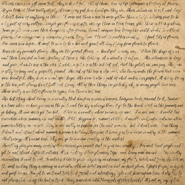 Used paper texture text Creative writing background — Stock Photo ...