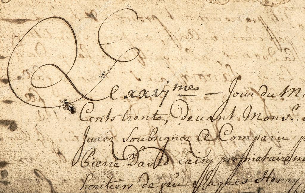 Parchment Paper With Writing