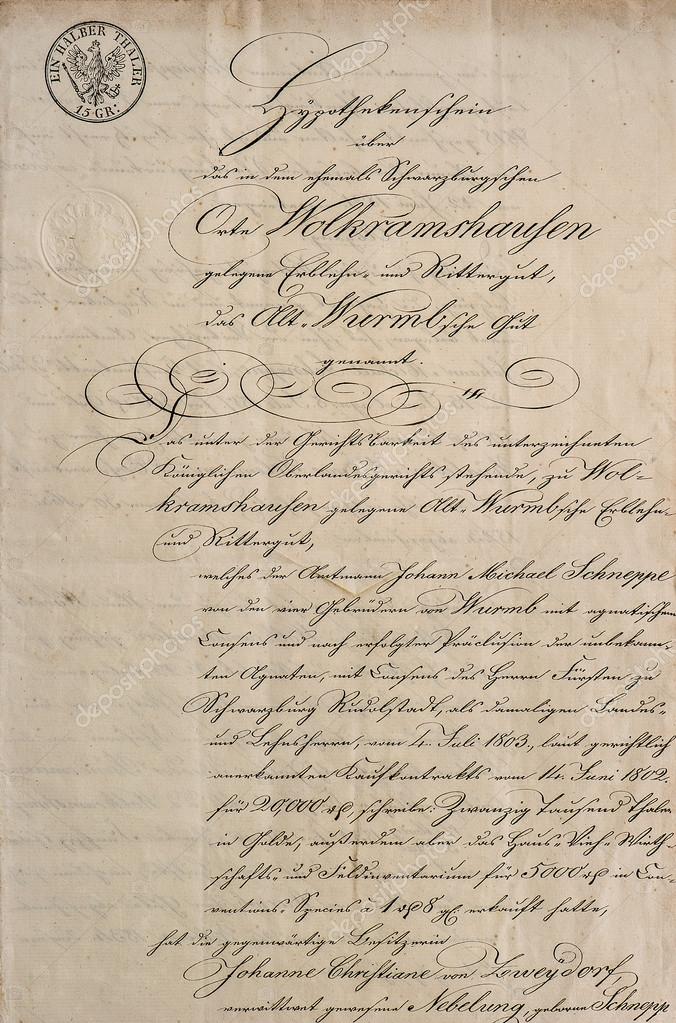 Antique manuscript with calligraphic handwritten text. Paper tex Stock ...