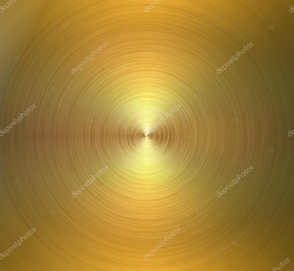 Gold Background Circular Brushed Metal Texture Stock