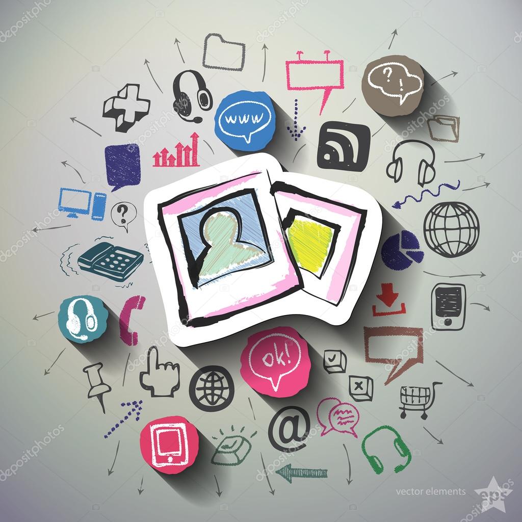 Icon Collage Backgrounds