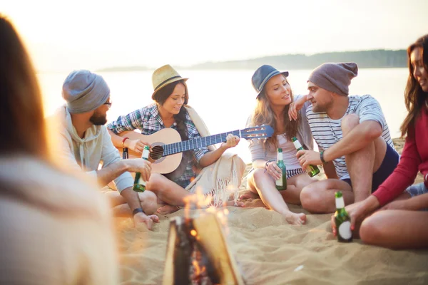 campers enjoying summer day - Stock Image - Everypixel
