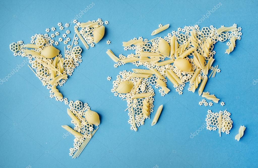 Mapa mundial de pasta — Foto de stock #113346470 © pressmaster