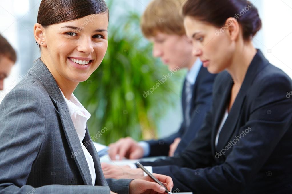 Happy employee Stock Photo by ©pressmaster 53801301