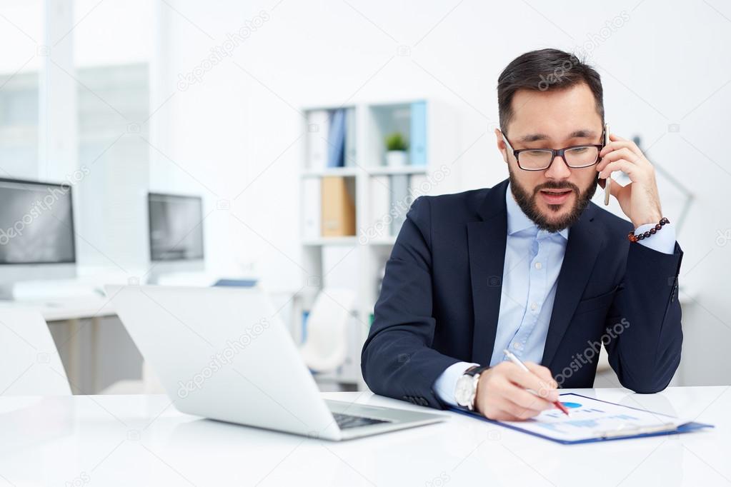 Businessman Calling from office ⬇ Stock Photo, Image by © pressmaster ...