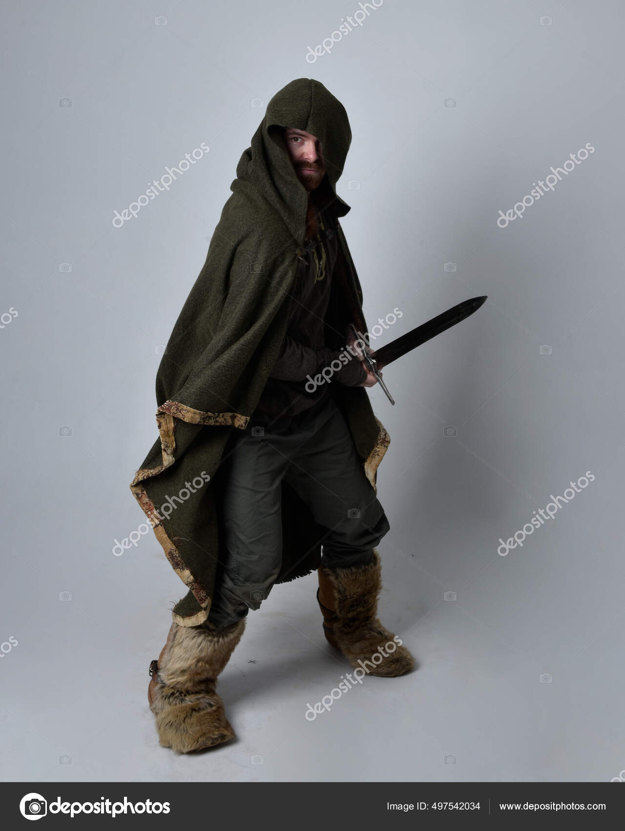 Man In Hooded Cloak