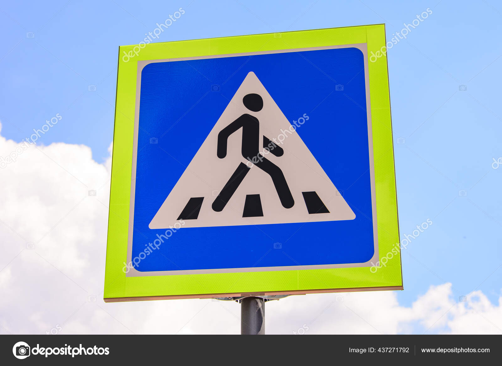 Road Signs City Road Signs Crosswalk Close Road Signs Important — Stock ...