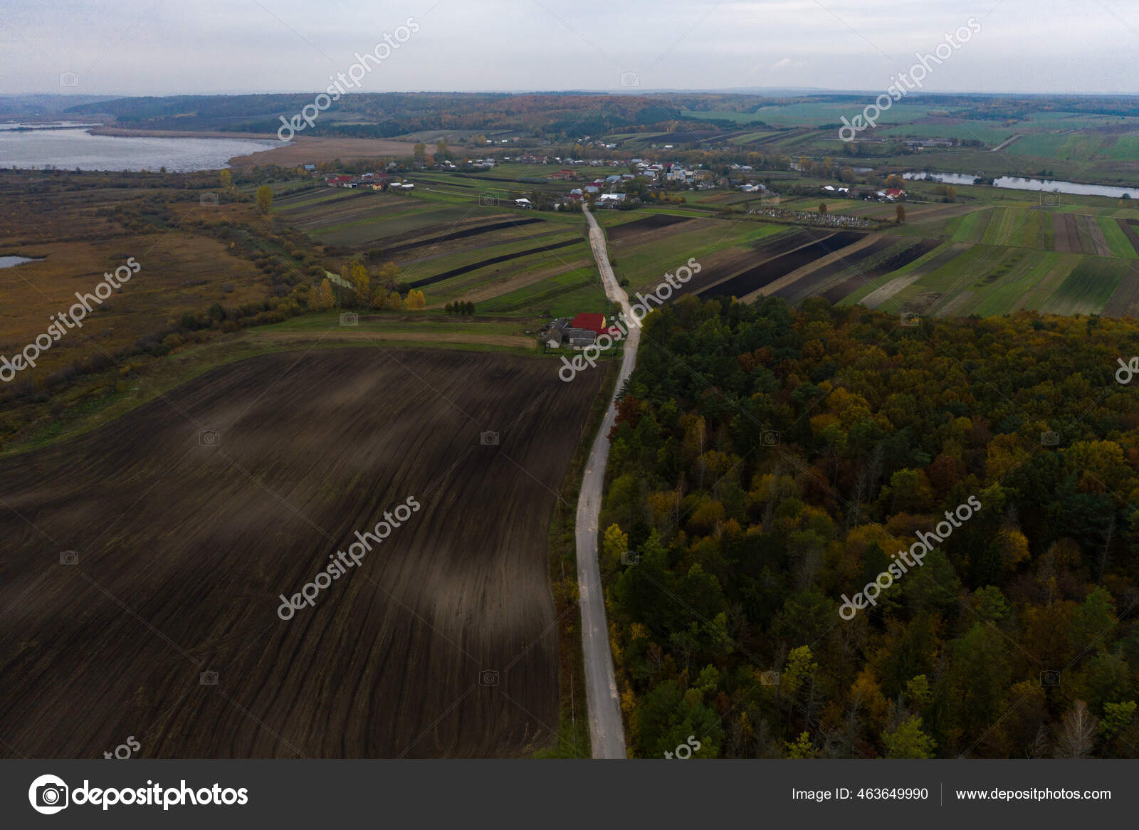 Panoramic View Ukrainian Fields Forests Ternopil Autumn New — Stock ...