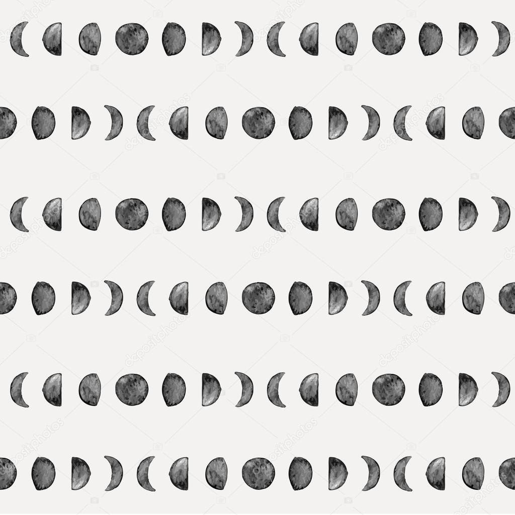 Seamless moon phase pattern Stock Vector Image by ©Magnia #122924048