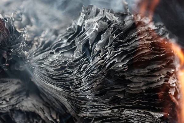 Burning paper stack with tongues of fire with beautiful edges - Stock ...