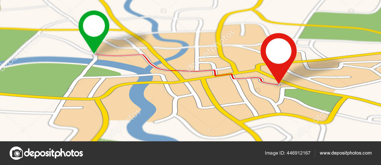 Generic City Map Navigation — Stock Photo © Zerbor #446912167