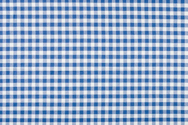 Blue White Checkered Fabric Background — Stock Photo ...
