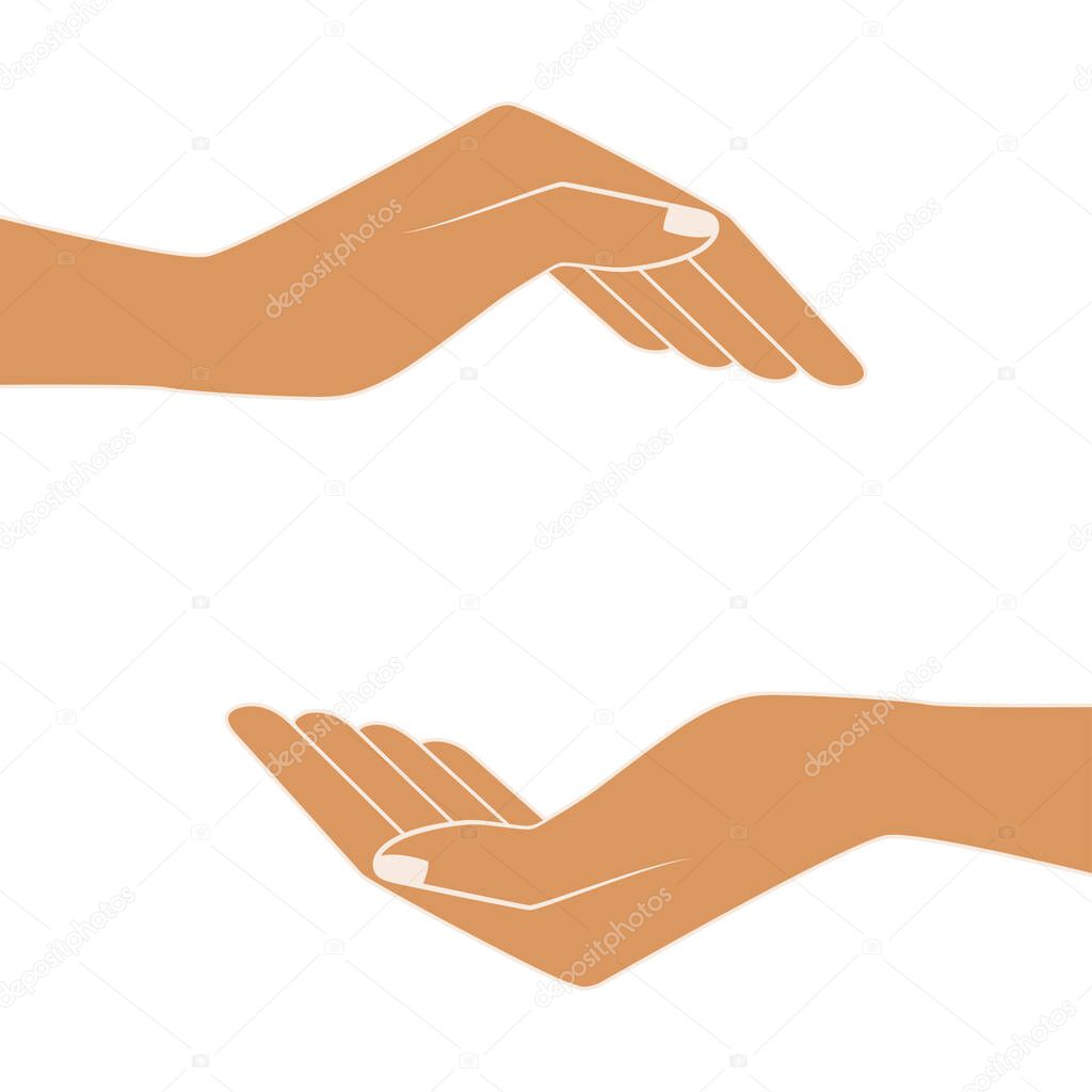 Dos manos sosteniendo algo. Imágenes de manos de personas. Espacio ...