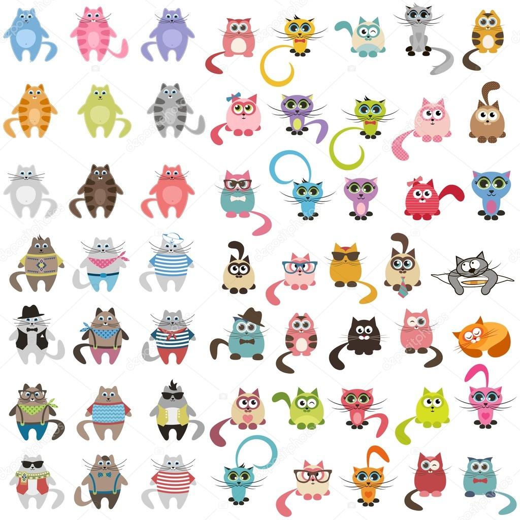 Big set of cats Stock Vector Image by ©Ann_Precious #103234972