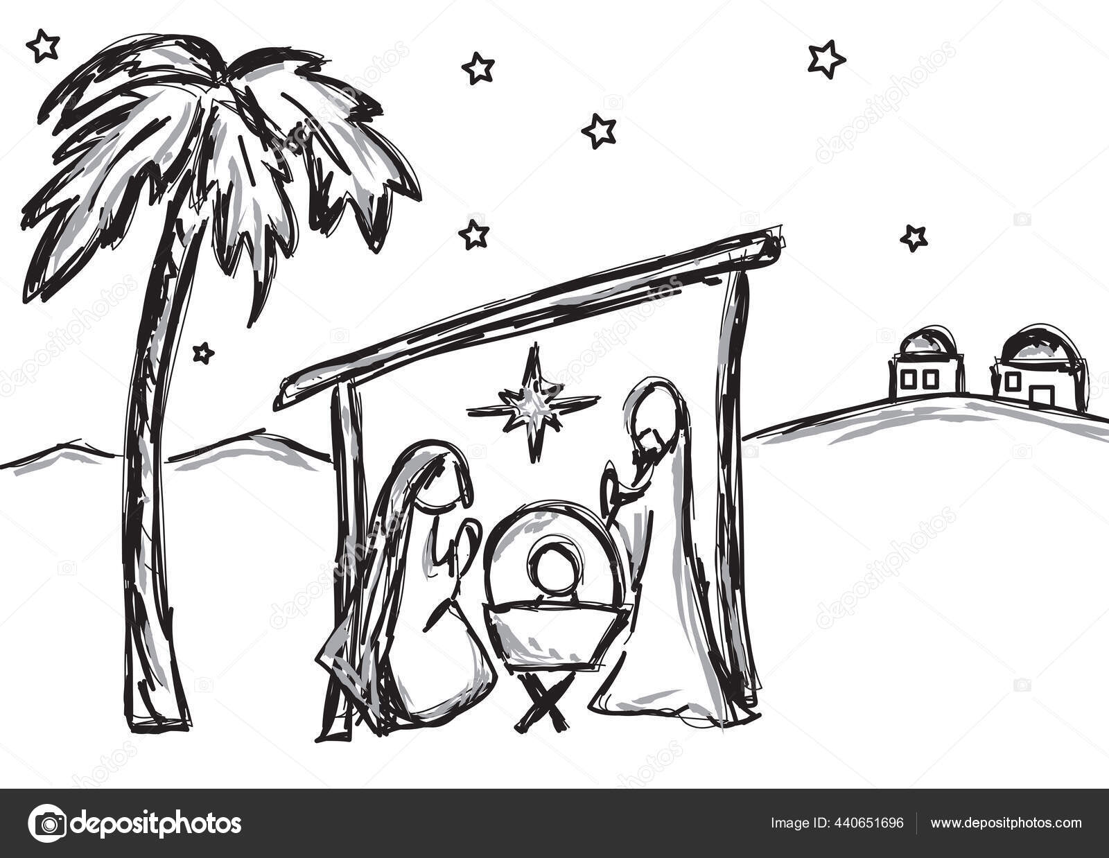 Nativity Clip Art Black And White 50 Nativity Scene Clipart Graphics