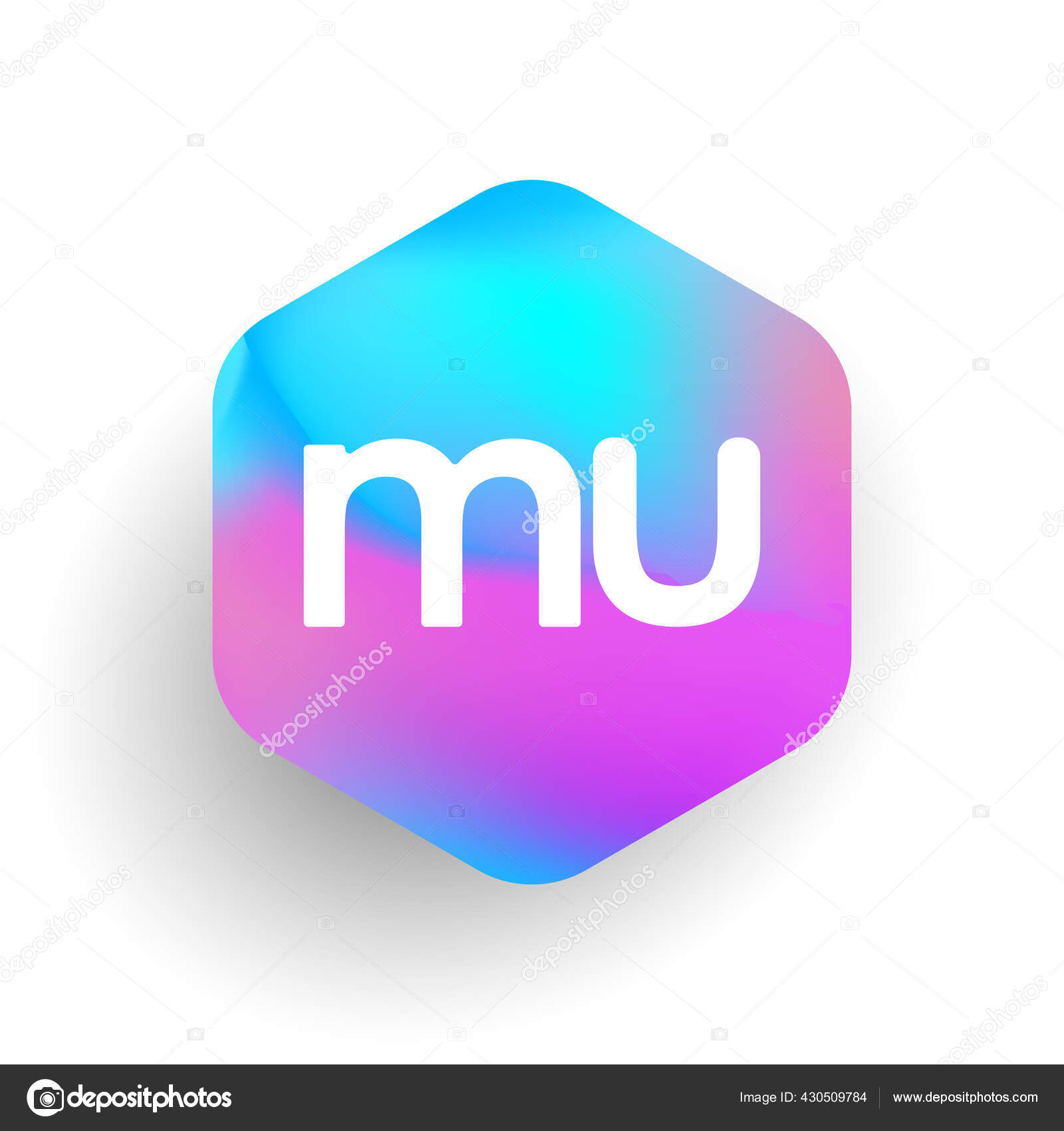 Letter Logo Hexagon Shape Colorful Background Letter Combination Logo ...