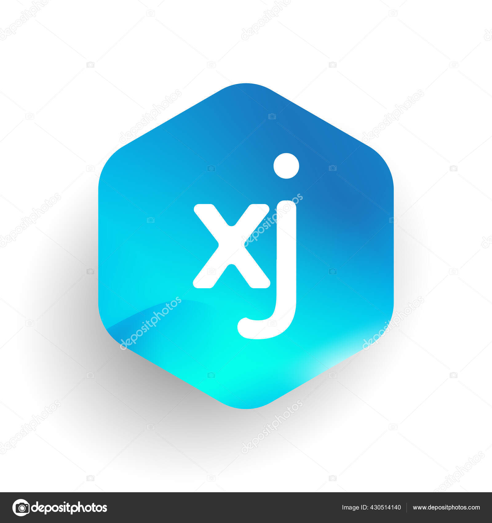 Logo Letra Forma Hexágono Fondo Colorido Diseño Del Logotipo ...