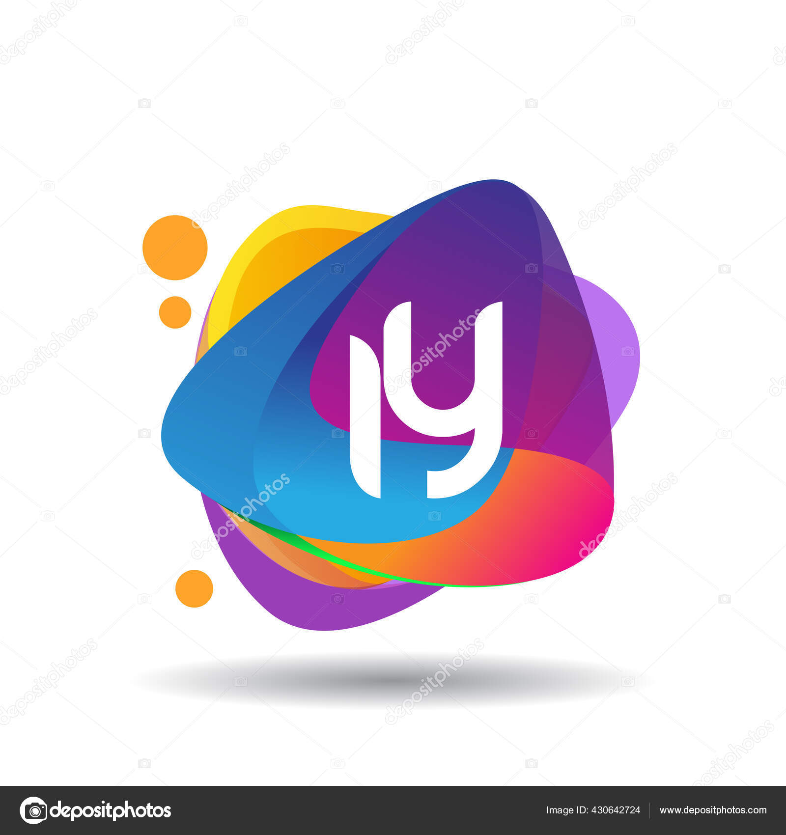 Logotipo Letra Con Fondo Salpicadura Colores Diseño Logotipo ...